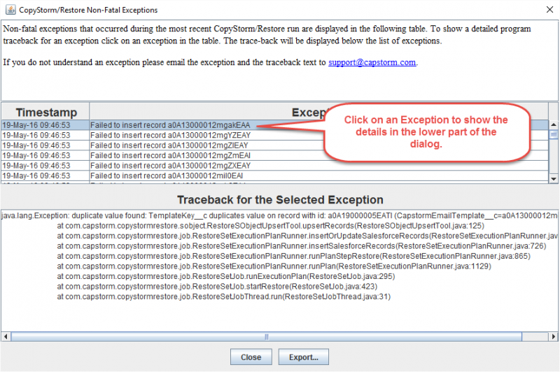Restore Tab - Capstorm Learning Center