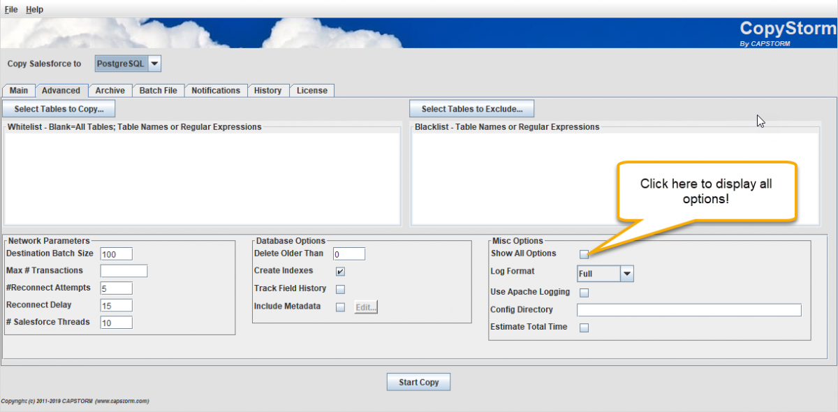 Advanced Tab - Capstorm Learning Center